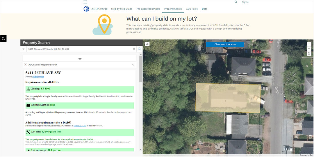Seattle Implements ADU Strategy with GIS to Expand Housing Choices