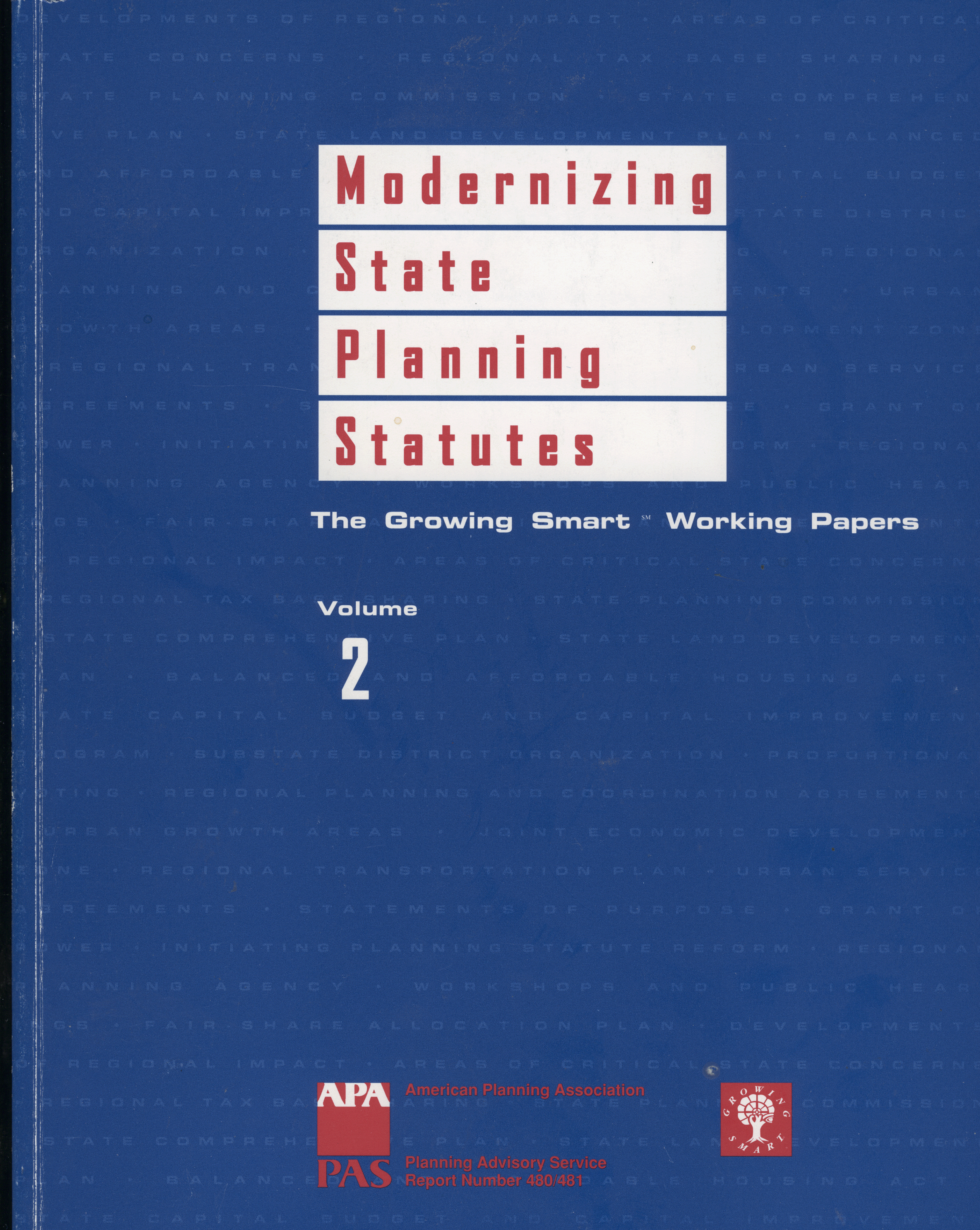 Modernizing State Planning Statutes (PAS 480/481)